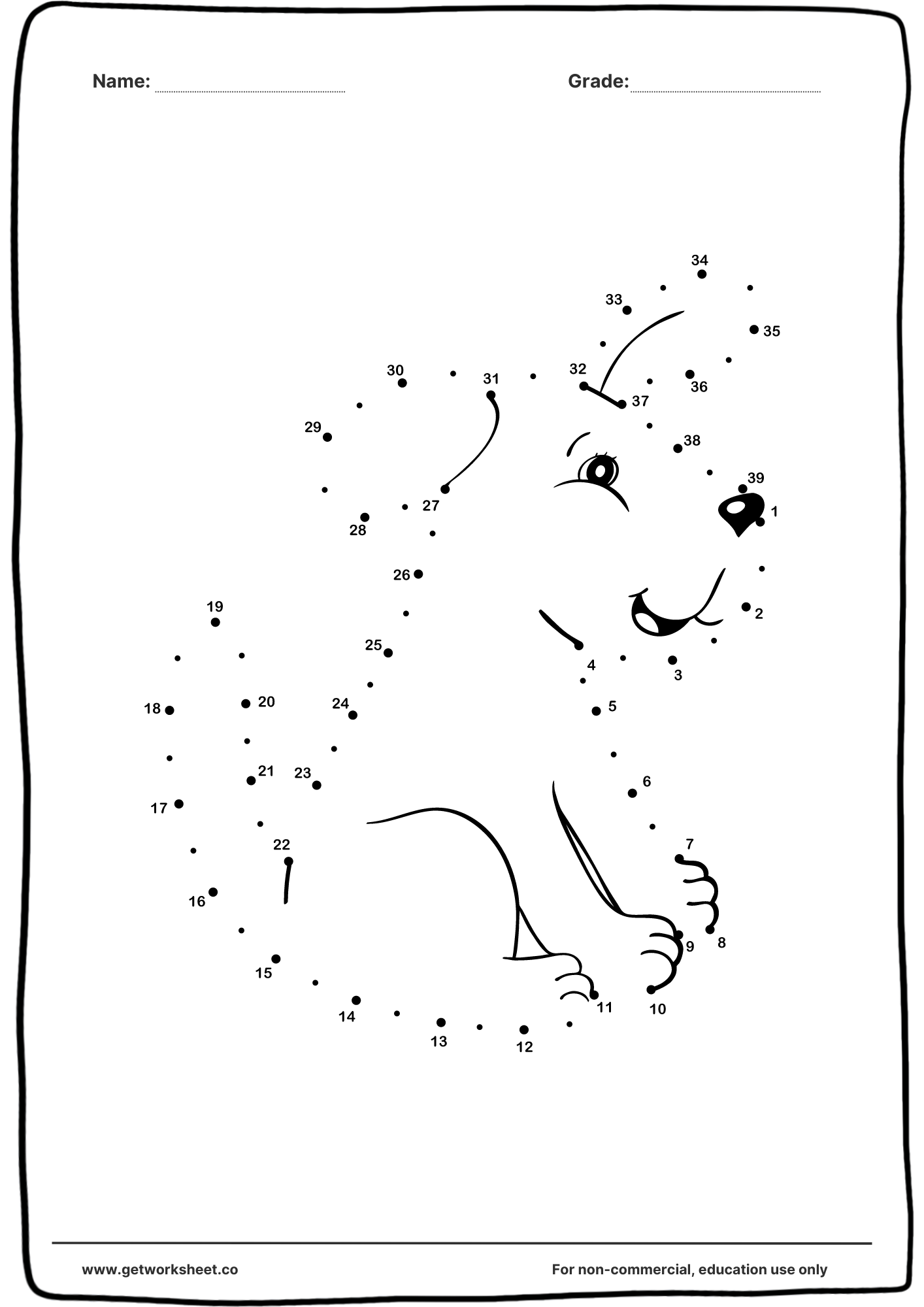 Easy Connect The Dots Printables