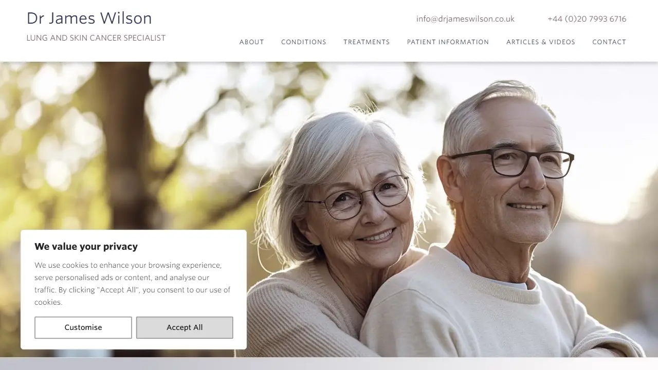 Dr James Wilson - Lung and skin cancer specialist