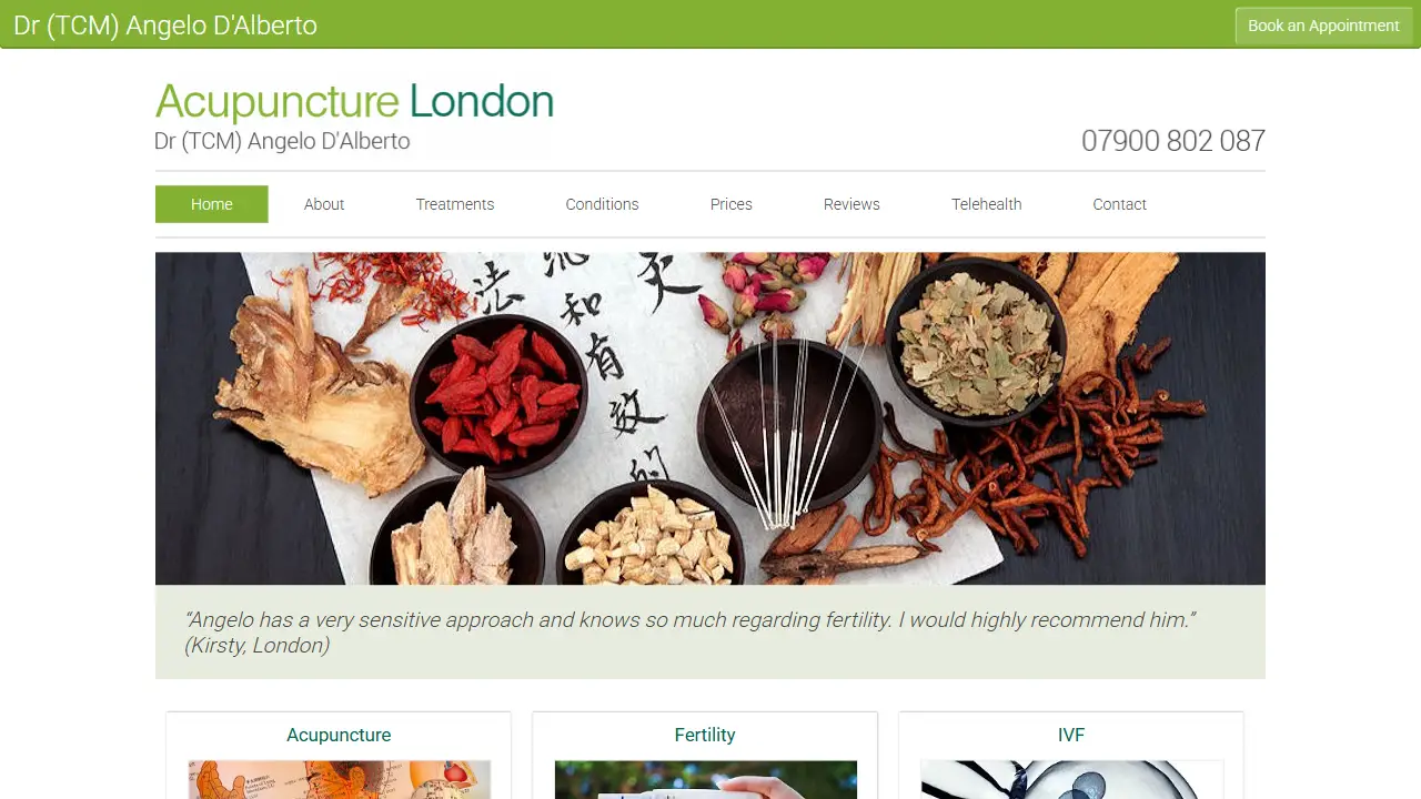 Dr (TCM) Angelo D'Alberto - Acupuncture London