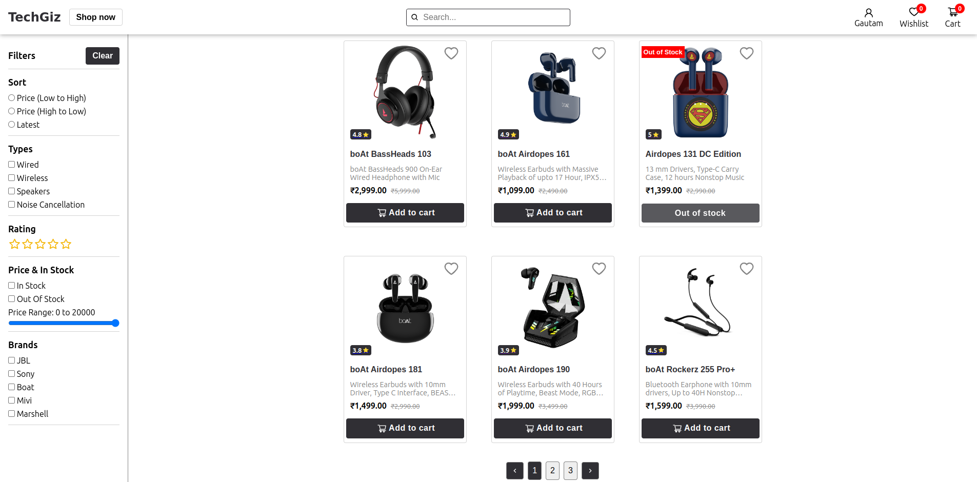 GitHub - gkumar-pandey/Techgiz-ecommerce: Techgiz is web app build with ReactJs and vanilla CSS ...