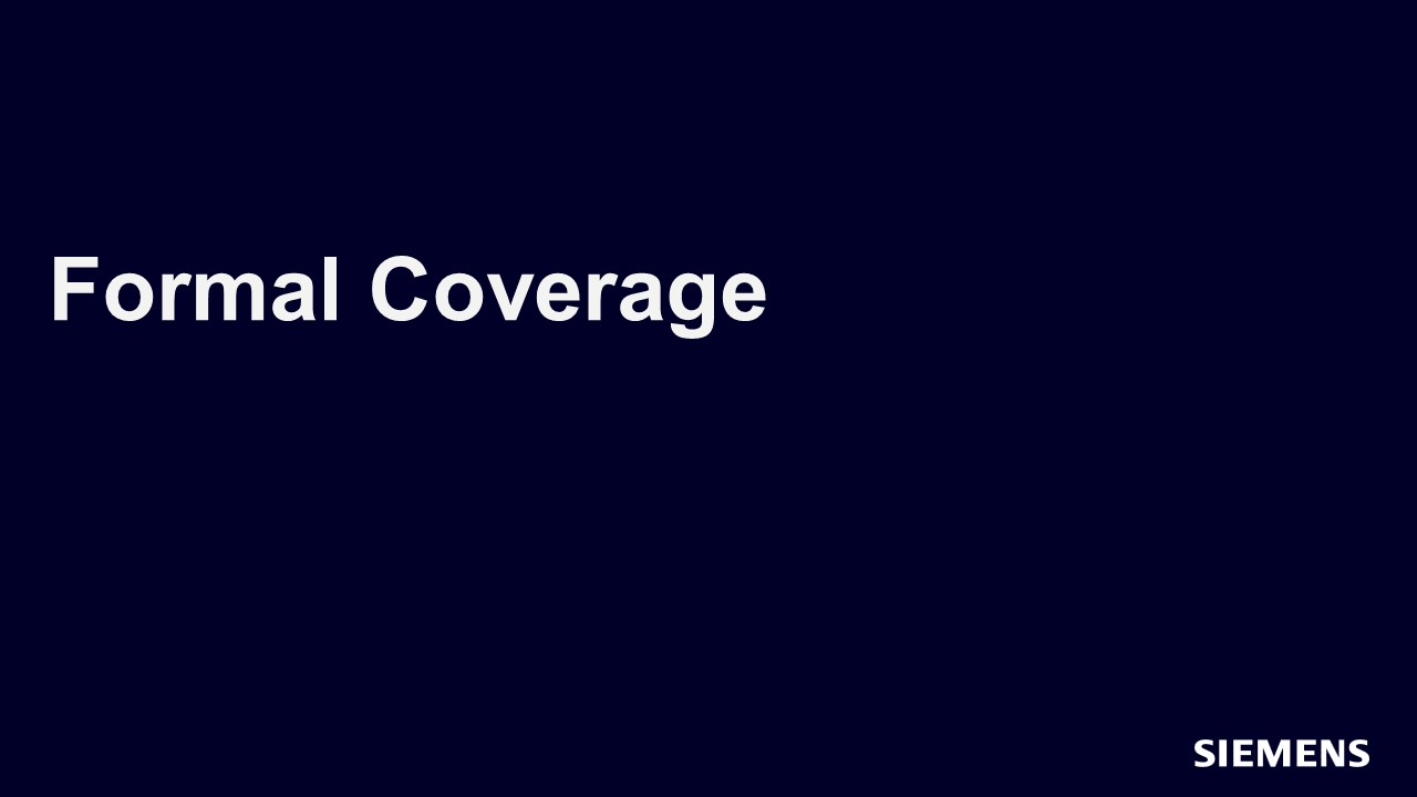 Formal Coverage | Formal Verification | Track