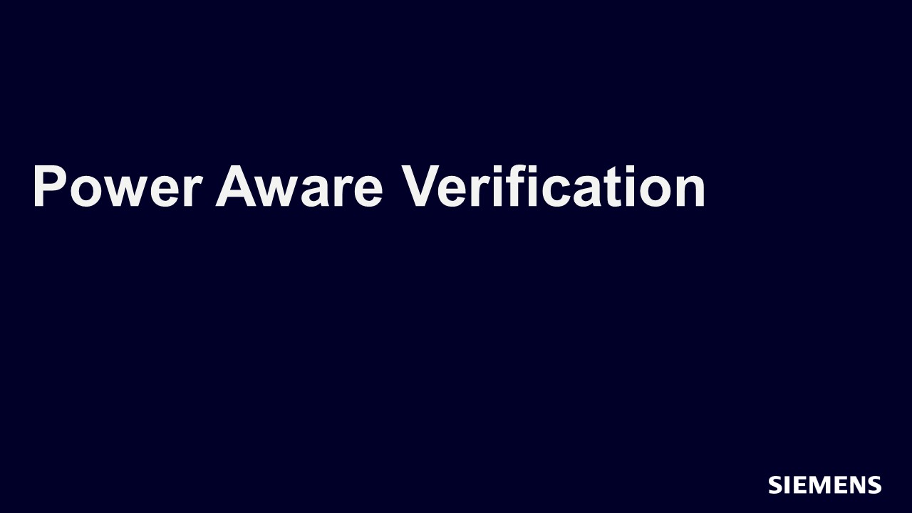 Power Aware Verification | Low Power | Track