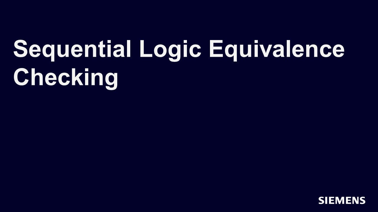SLEC | Sequential Logic Equivalence Checking | Track SLEC | Sequential Logic Equivalence Checking | Track