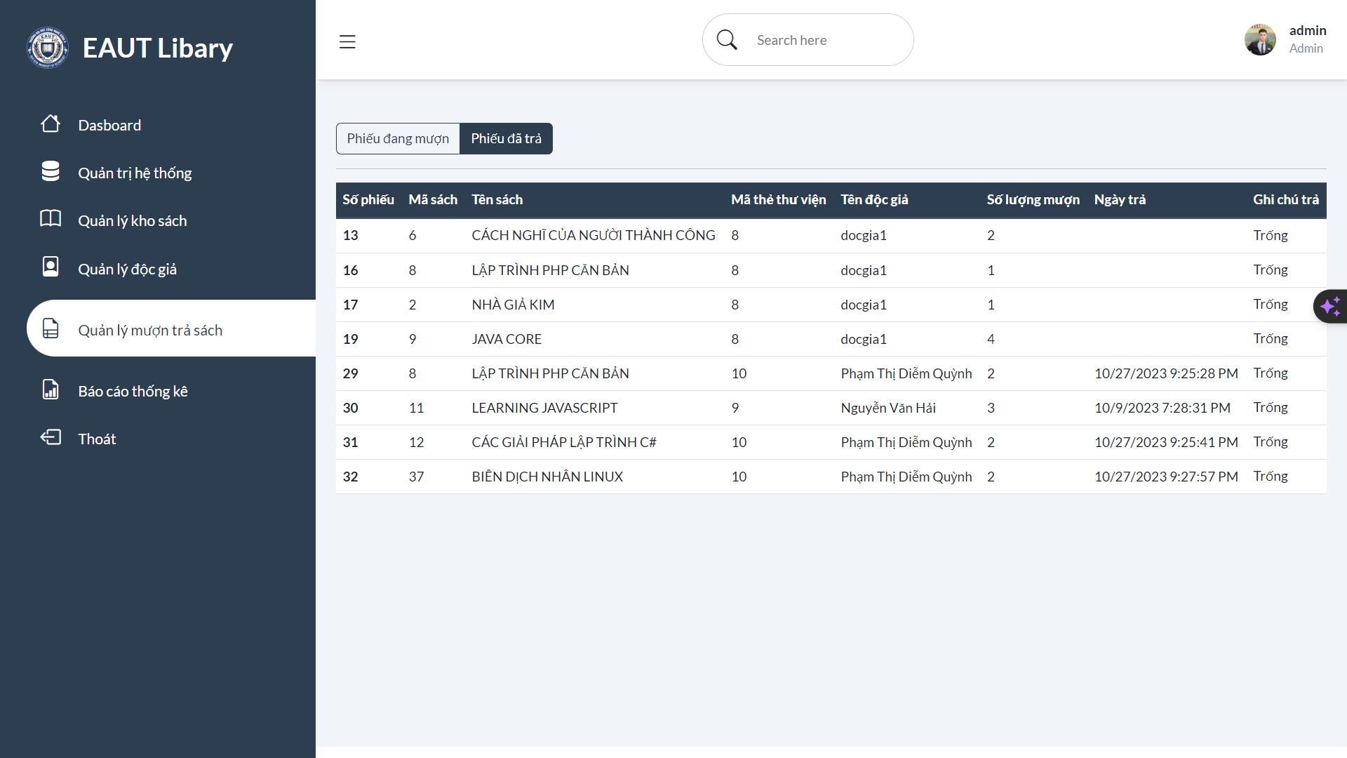GitHub - ParkSeoHai/QuanLyThuVien: Đề tài: Website quản lý thư viện / Môn học: Đồ án chuyên ...