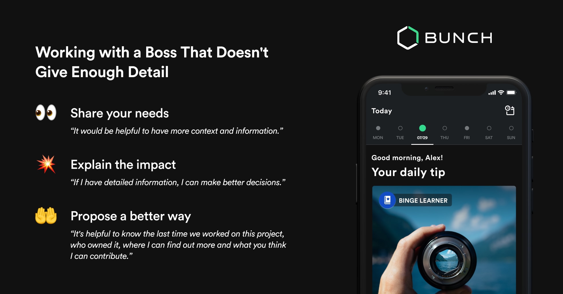 Working with a Boss That Doesn't Give Enough Detail | Bunch Leadership ...