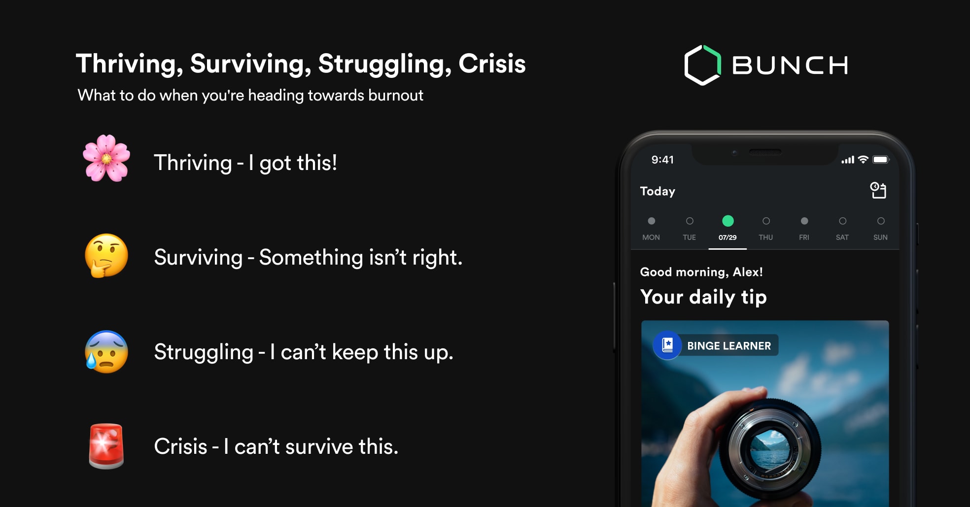 Thriving, Surviving, Struggling, Crisis | Bunch Leadership Coach