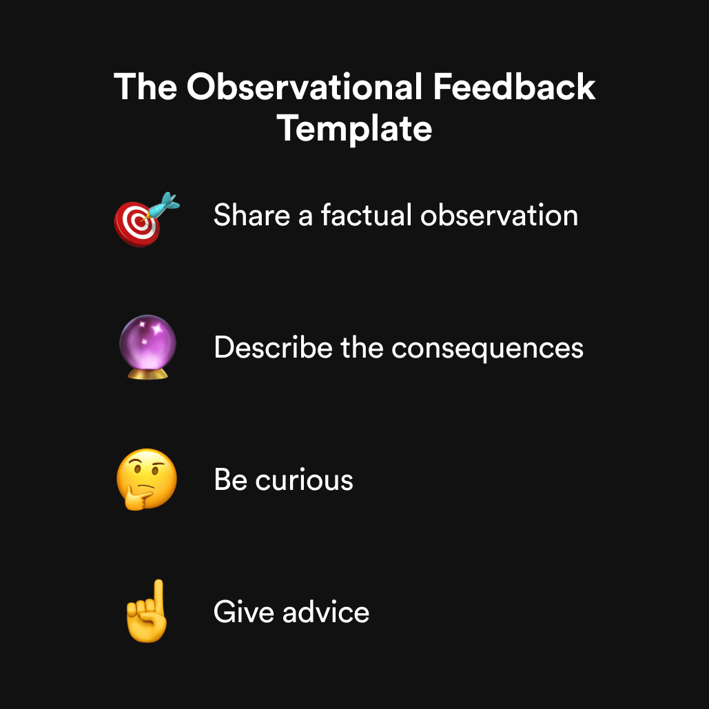 Observational Feedback Template | Bunch Leadership Coach