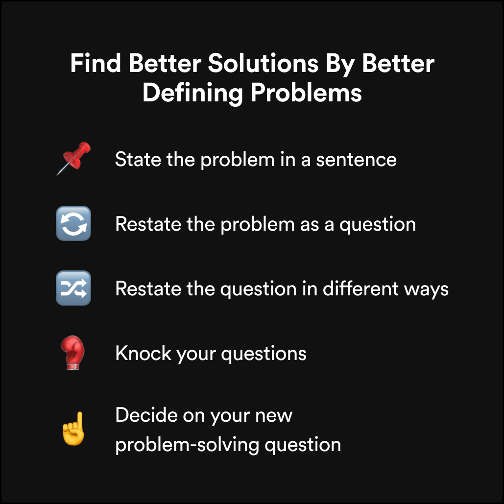 Find Better Solutions By Better Defining Problems | Bunch Leadership Coach