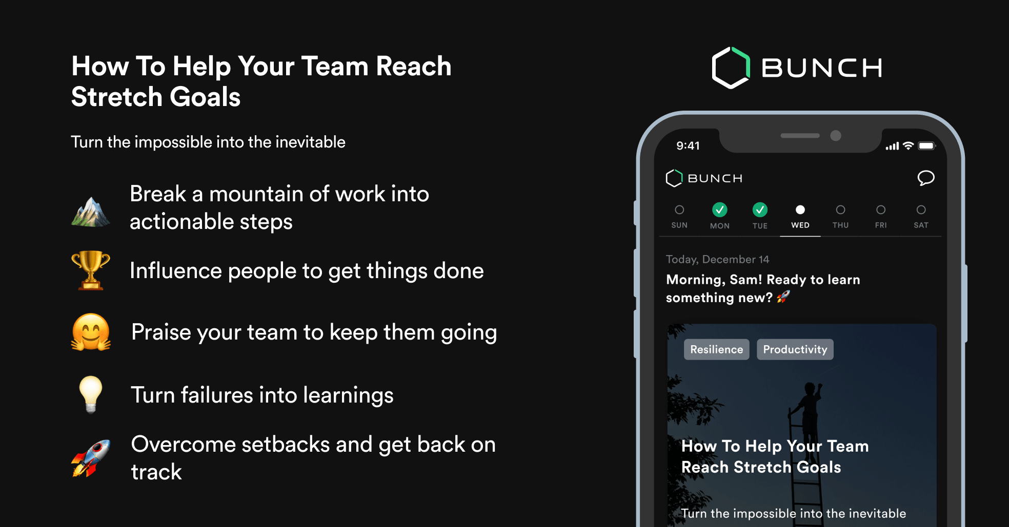 How To Help Your Team Reach Stretch Goals | Bunch Leadership Coach