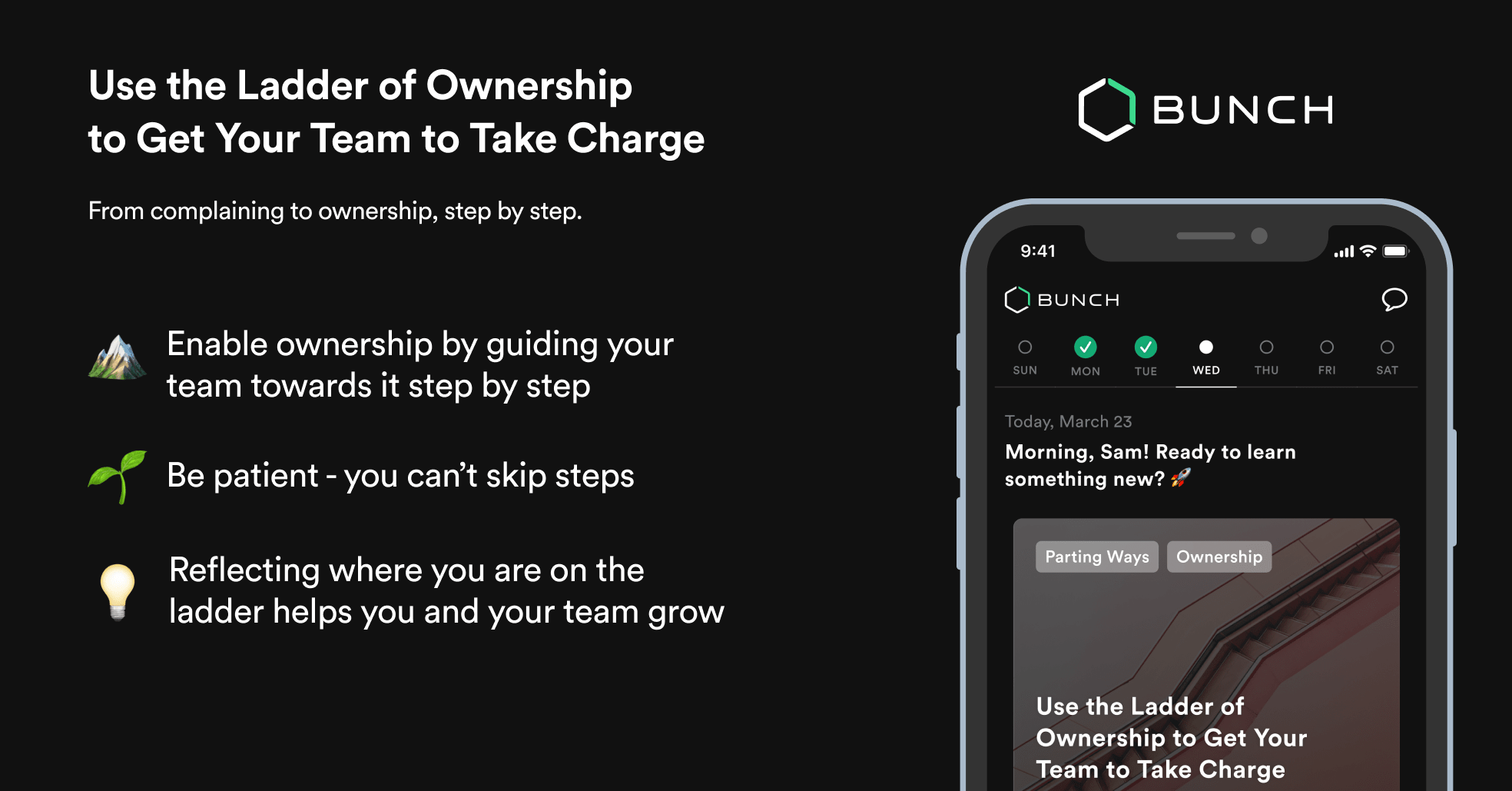 Use the Ladder of Ownership to Get Your Team to Take Charge | Bunch ...