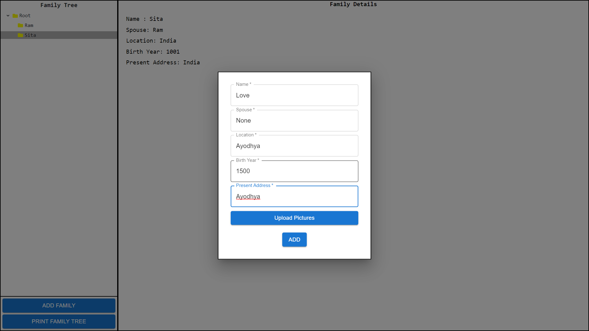 GitHub - gitesh152/Family-Tree: A MERN application allowing users to ...