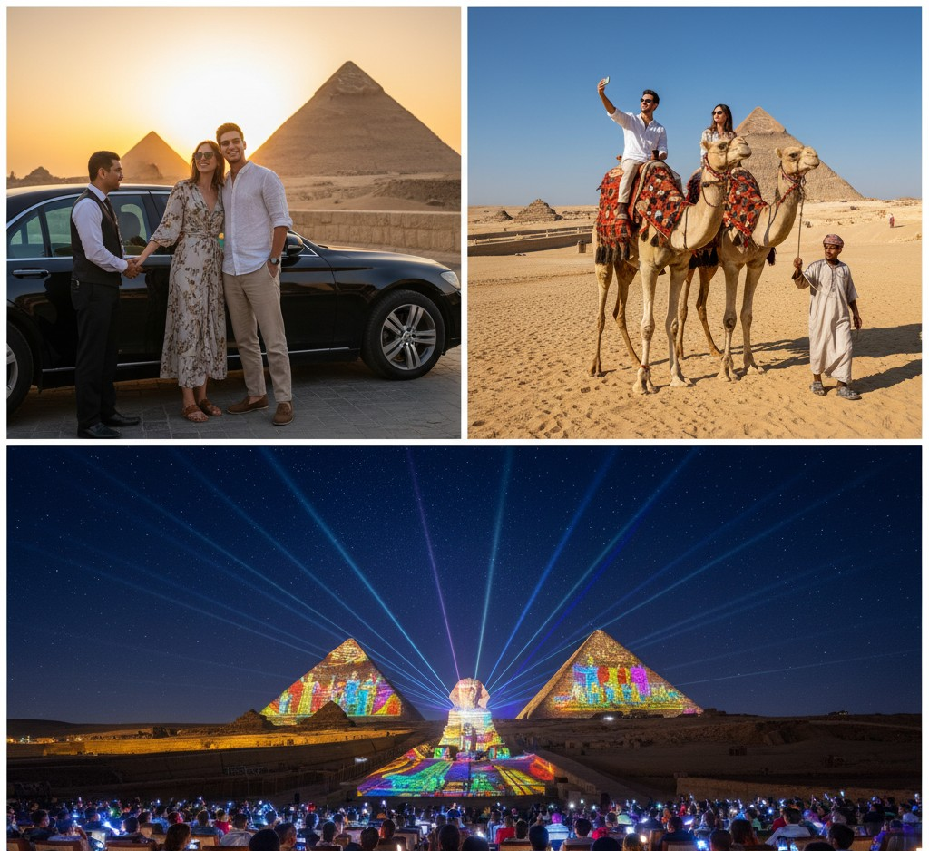 Giza Pyramids Sunset Camel Tour