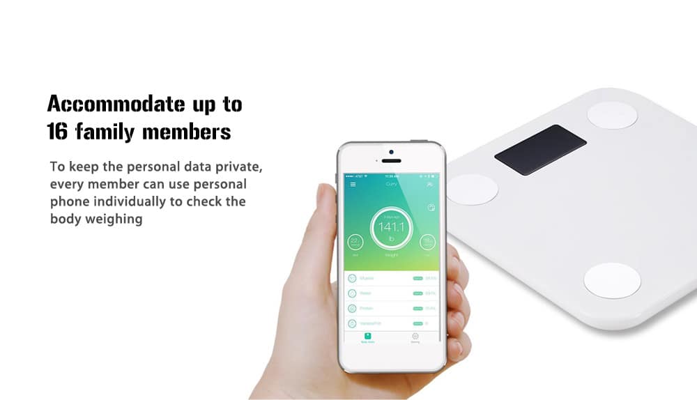 Yunmai Mini Smart Scale Body Fat Composition Monitor App Blue