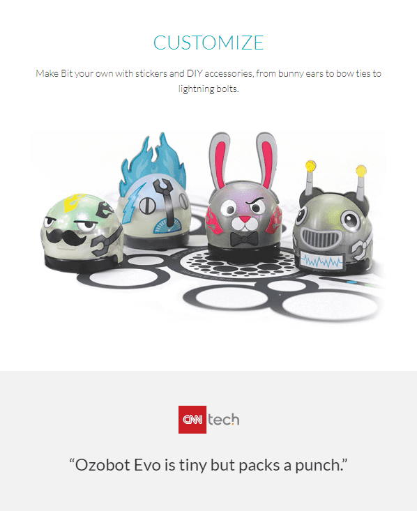 Ozobot Bit Starter Pack Blue Kids Educational Coding Games Robots Toy