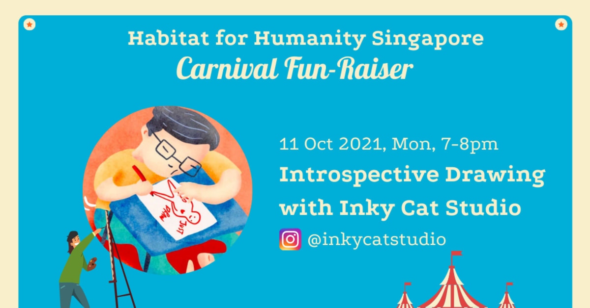 Introspective Drawing with Inky Cat Studio (11th October 2021, 7PM - 8PM)