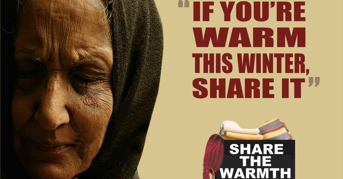 'Share the Warmth with Destitute Elderly thru Agewell