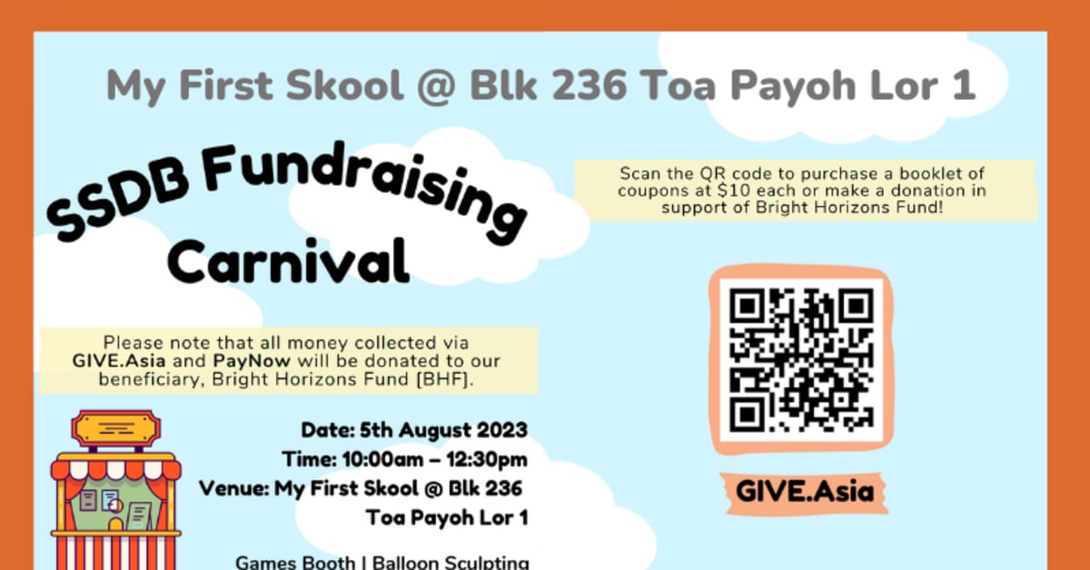 SSDB Fundraising Carnival at MFS @ Blk 236 Toa Payoh Lor 1