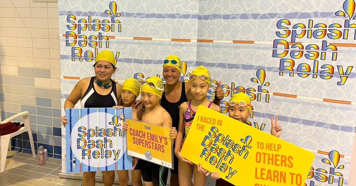 Kids swim for Splash Foundation