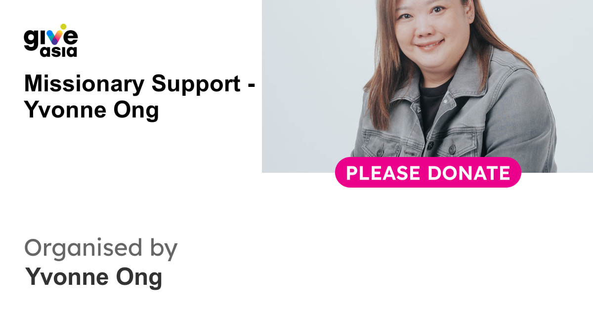 Donate to Missionary Support - Yvonne Ong