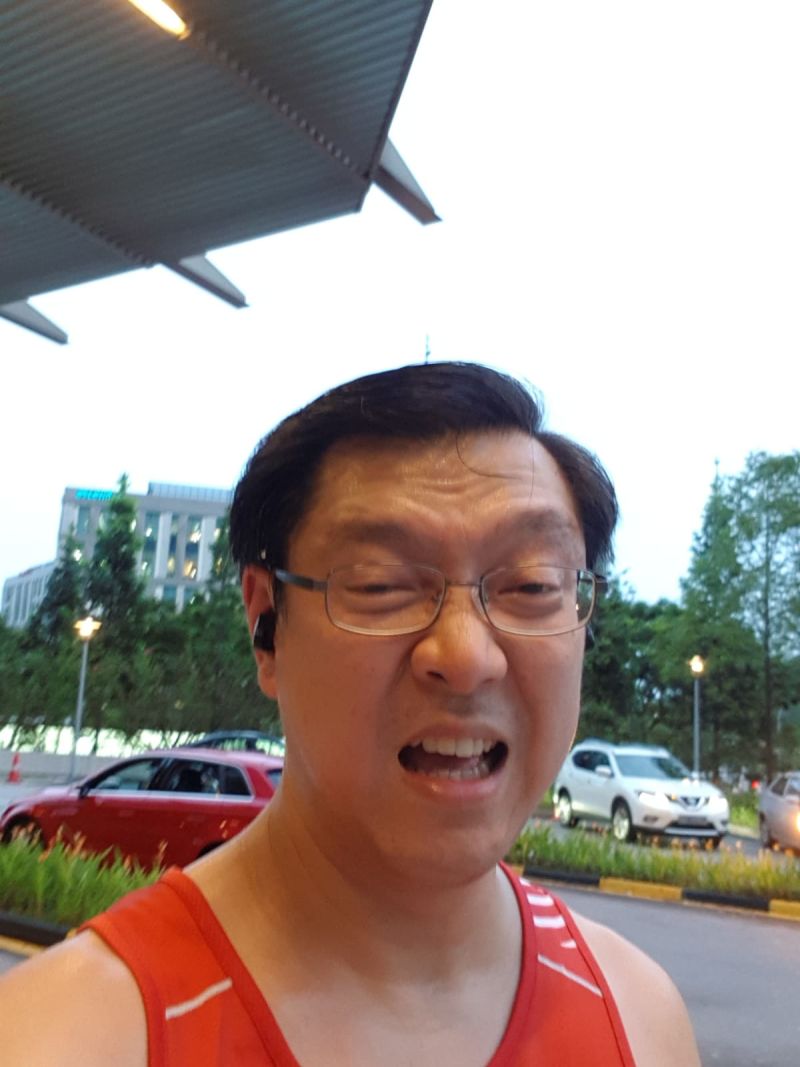 Dan Yock Young runs for St Luke's Hospital