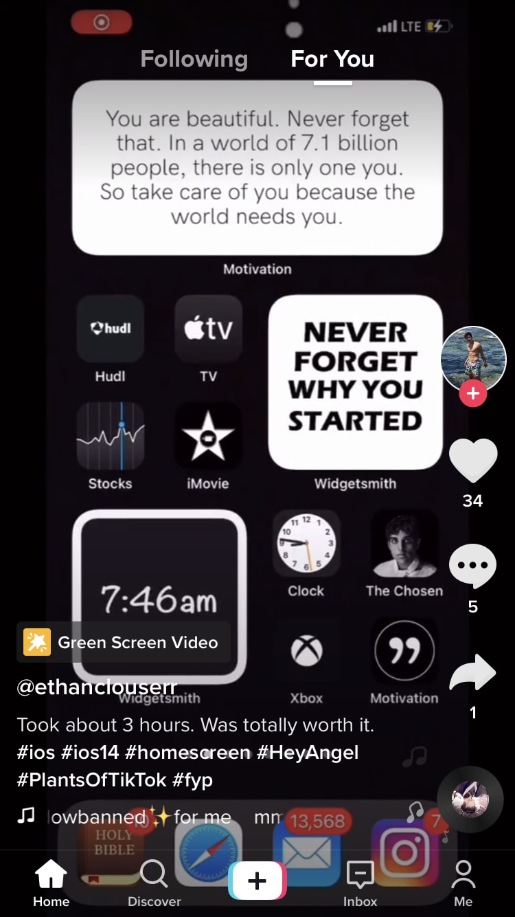 iOS 14 Aesthetic Home Screen Ideas on TikTok | Snap Font