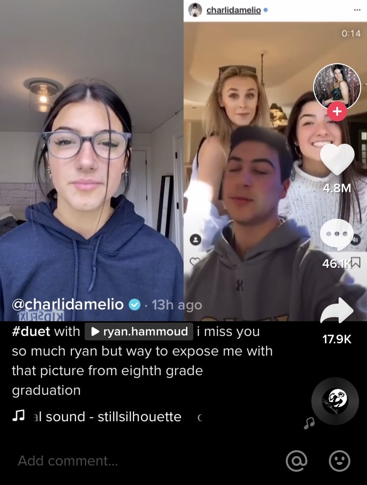 Who is Ryan Hammoud in Charli Damelio’s Duet on TikTok? - Snap Font