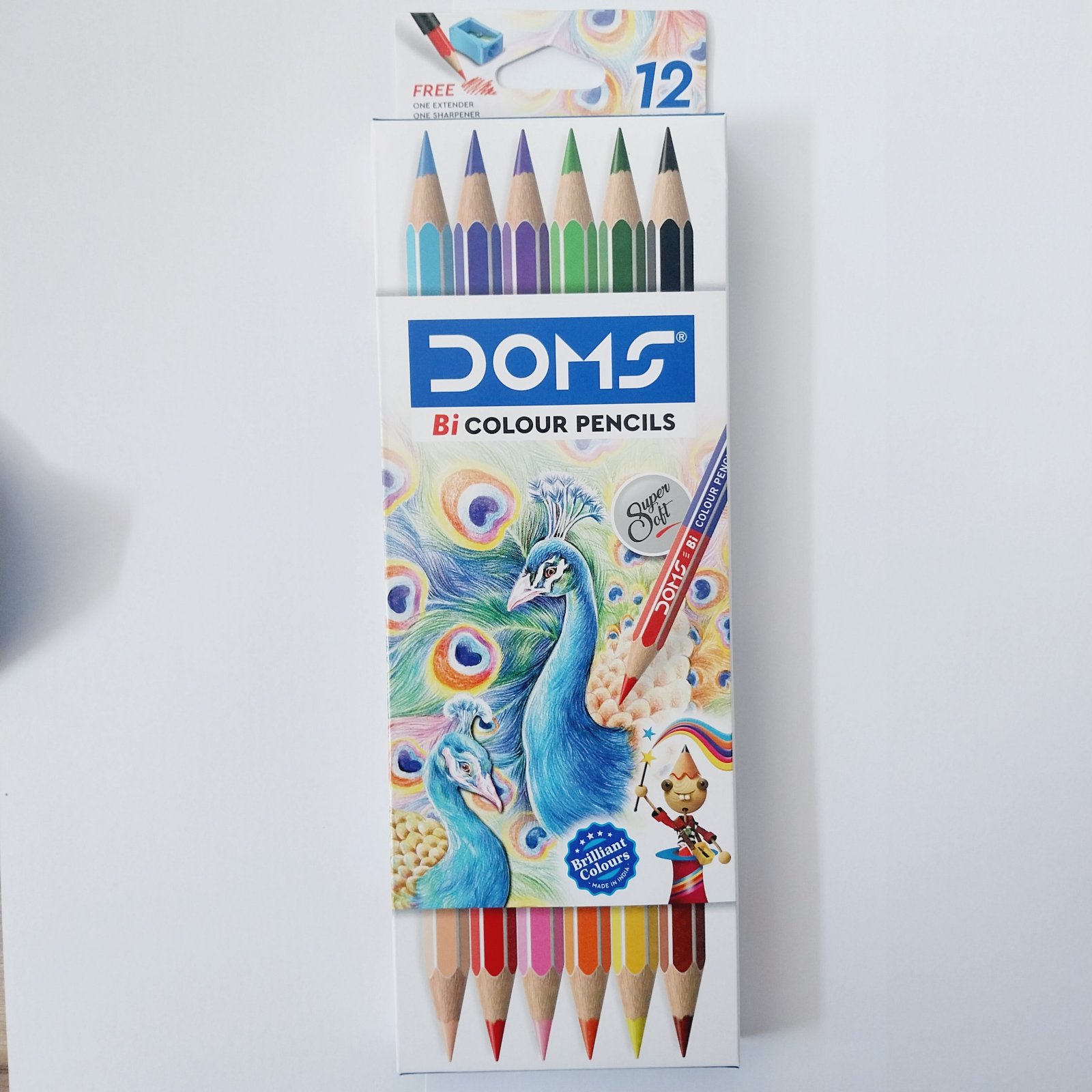 DOMS Bi colour pencils 12 shades Art No. 7172 - Asrafee Addu