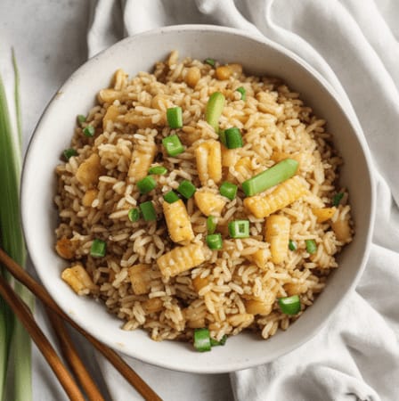 Baby Corn brown Rice recipe