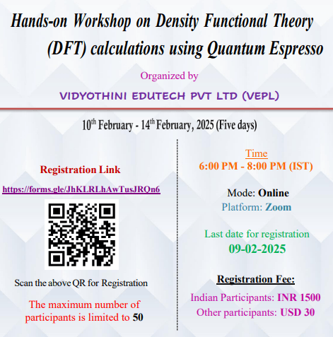 Hands-on Training on DFT Calculations using Quantum Espress...
