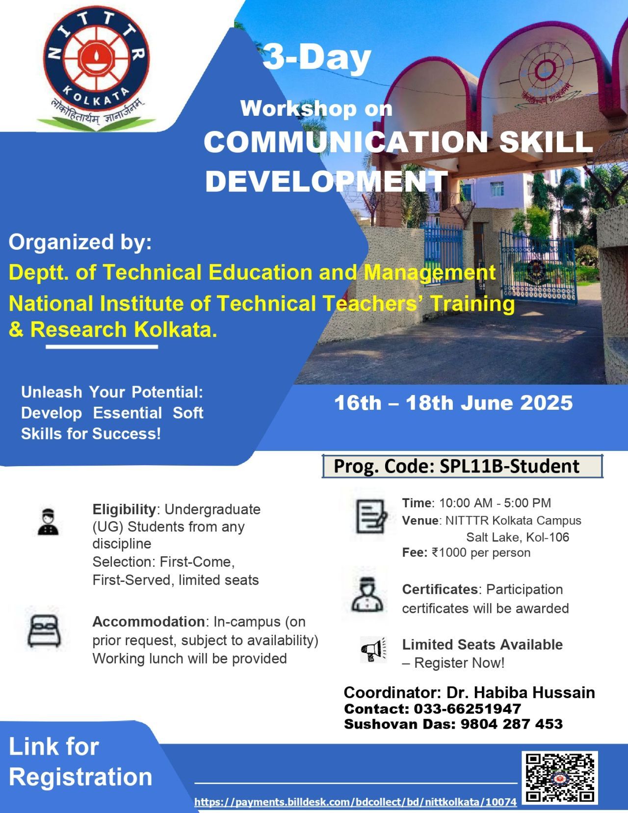 3-Day Workshop on Communication Skill Development - India
