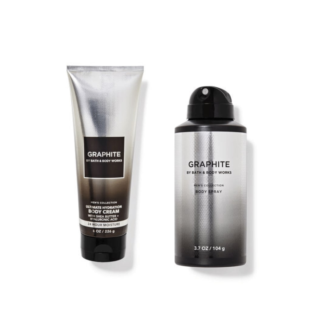 Bath and Body Works Graphite Body Cream and Body Spray Duo Set – Scents ...