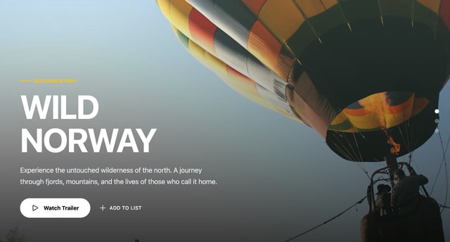 Wild Norway Cinematic Hero Tailwind CSS v4 Components - BardUI