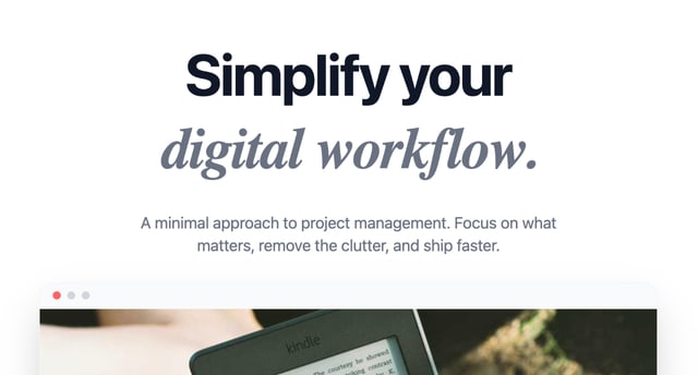 Tailwind Hero Minimal Tailwind CSS v4 Components - BardUI