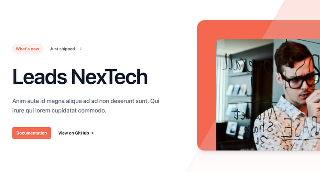 Hero Sections with Image Tailwind CSS v4 Components - BardUI
