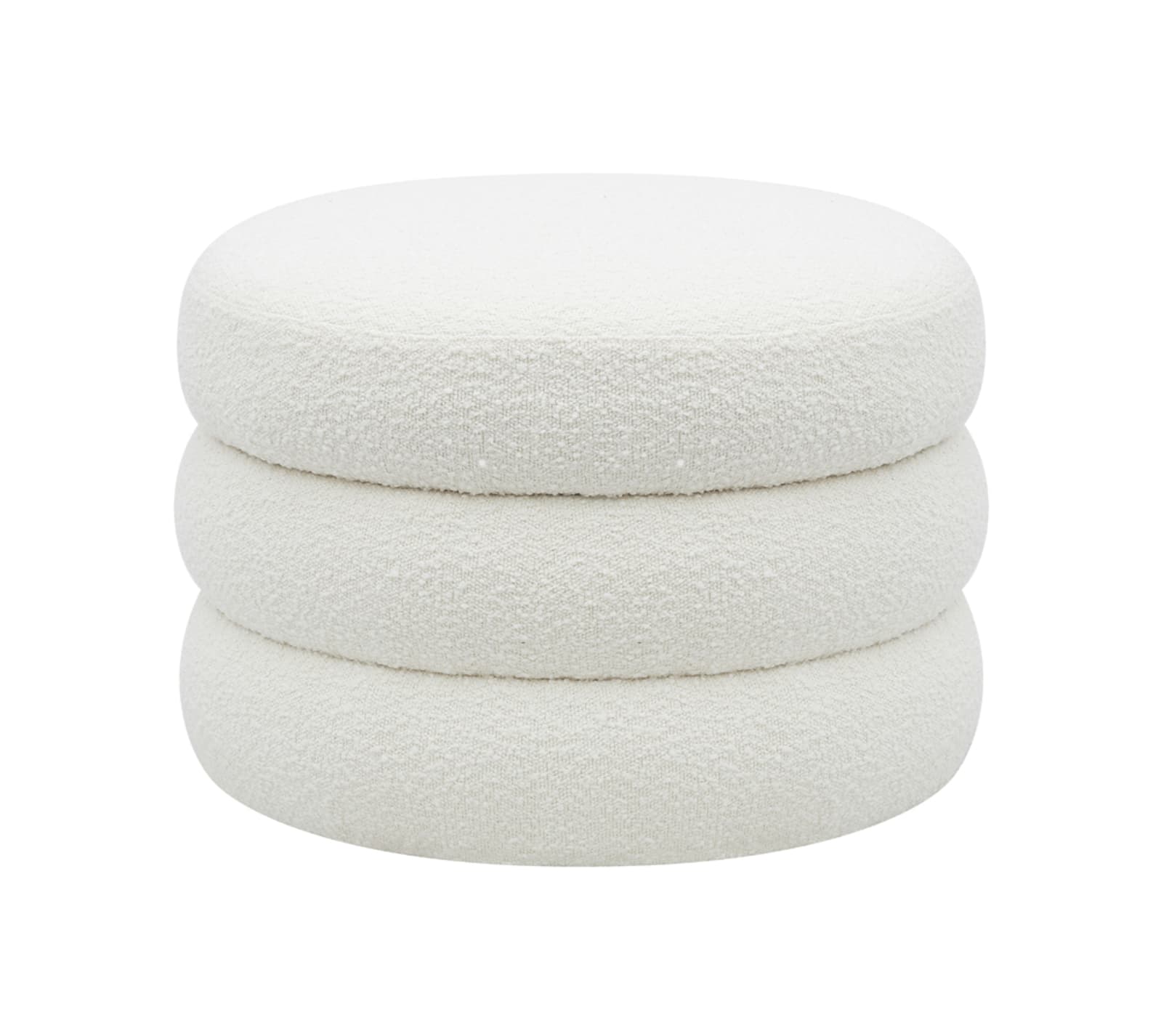 Shop Bolo Cylinder Boucle Ivory Storage Ottoman at Sleeping Giant Australia