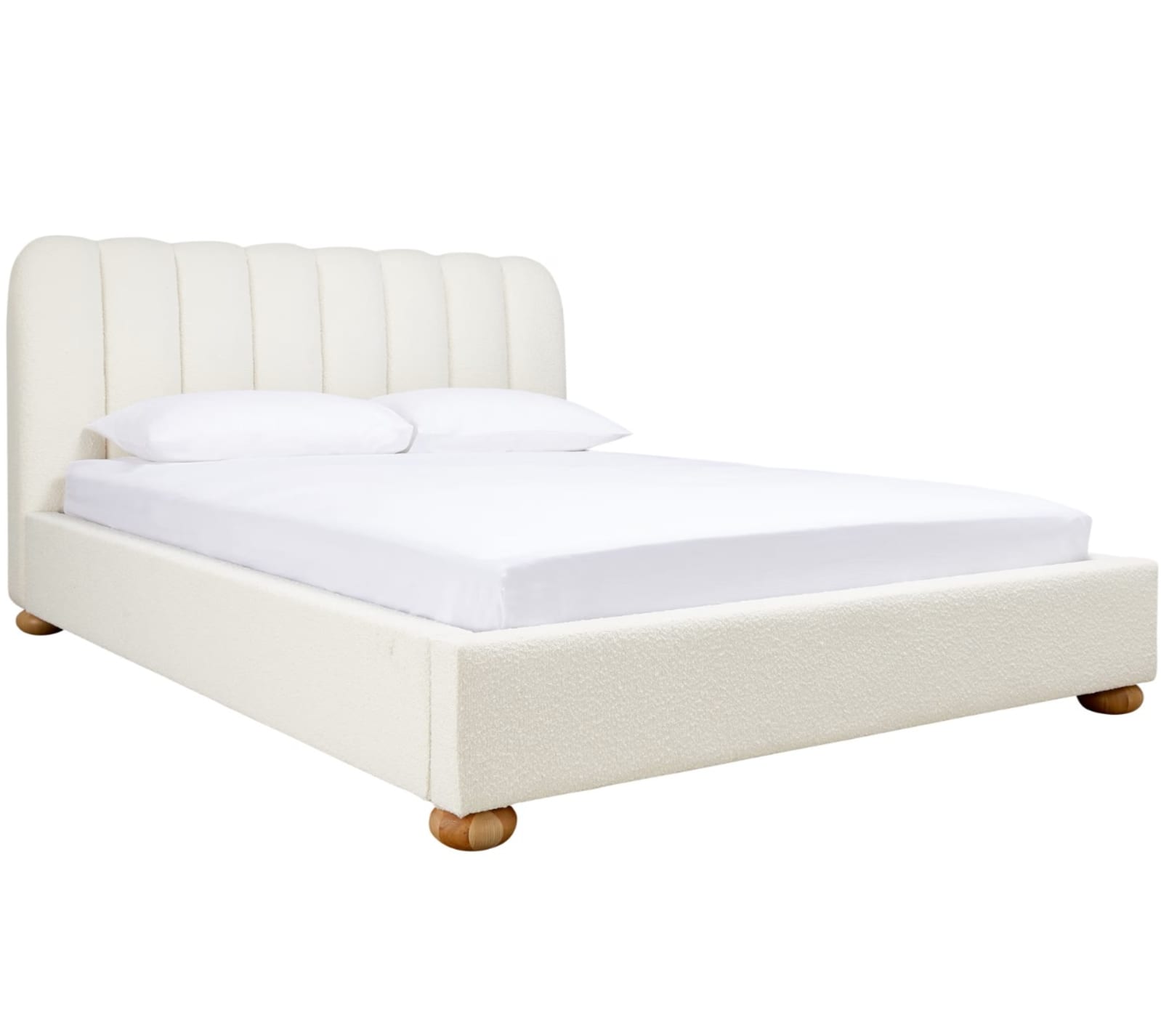 Buy Maeve Boucle Bed Frame Ivory - James Lane Australia
