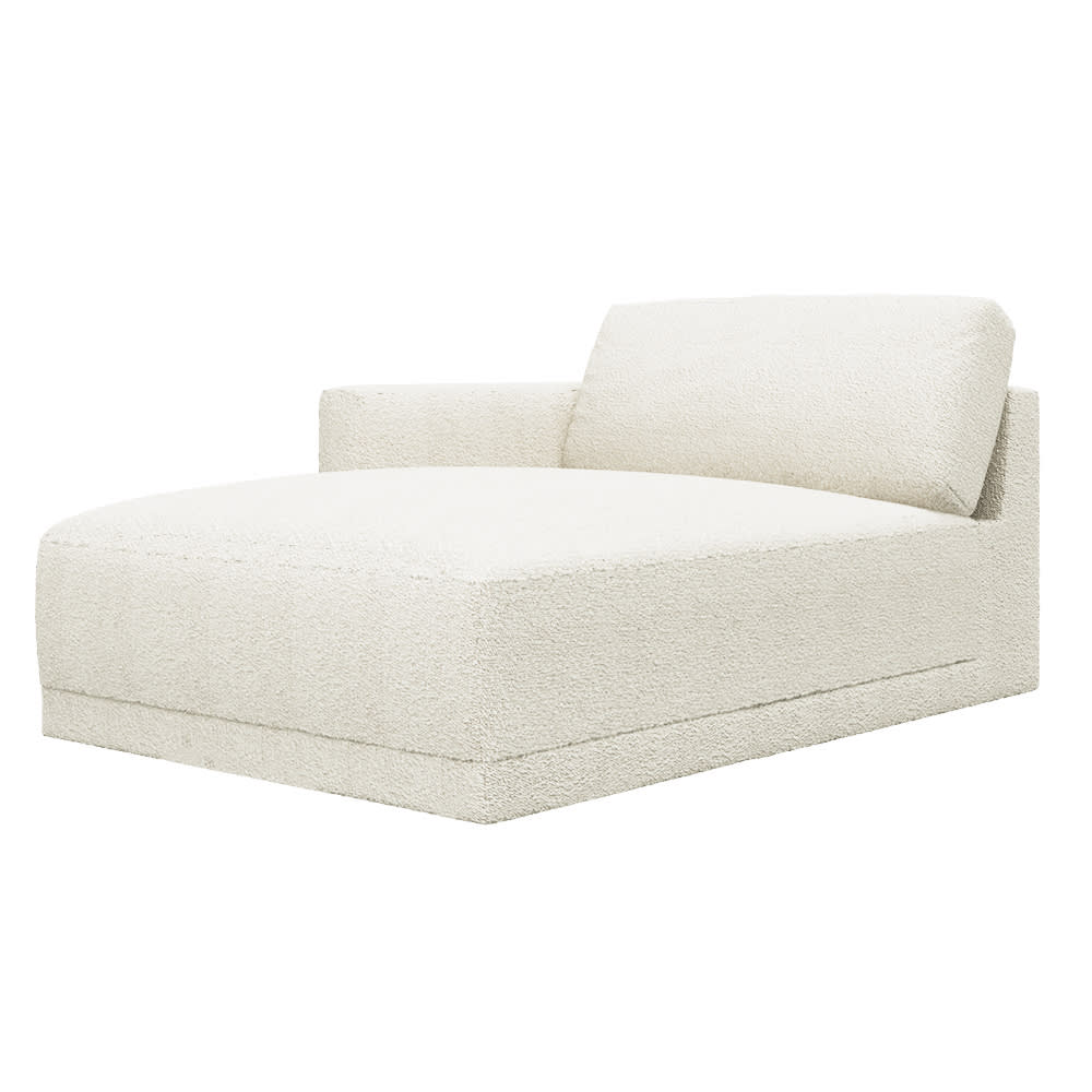 Buy Haven Boucle Ivory Left Arm Facing Chaise Module - James Lane Australia