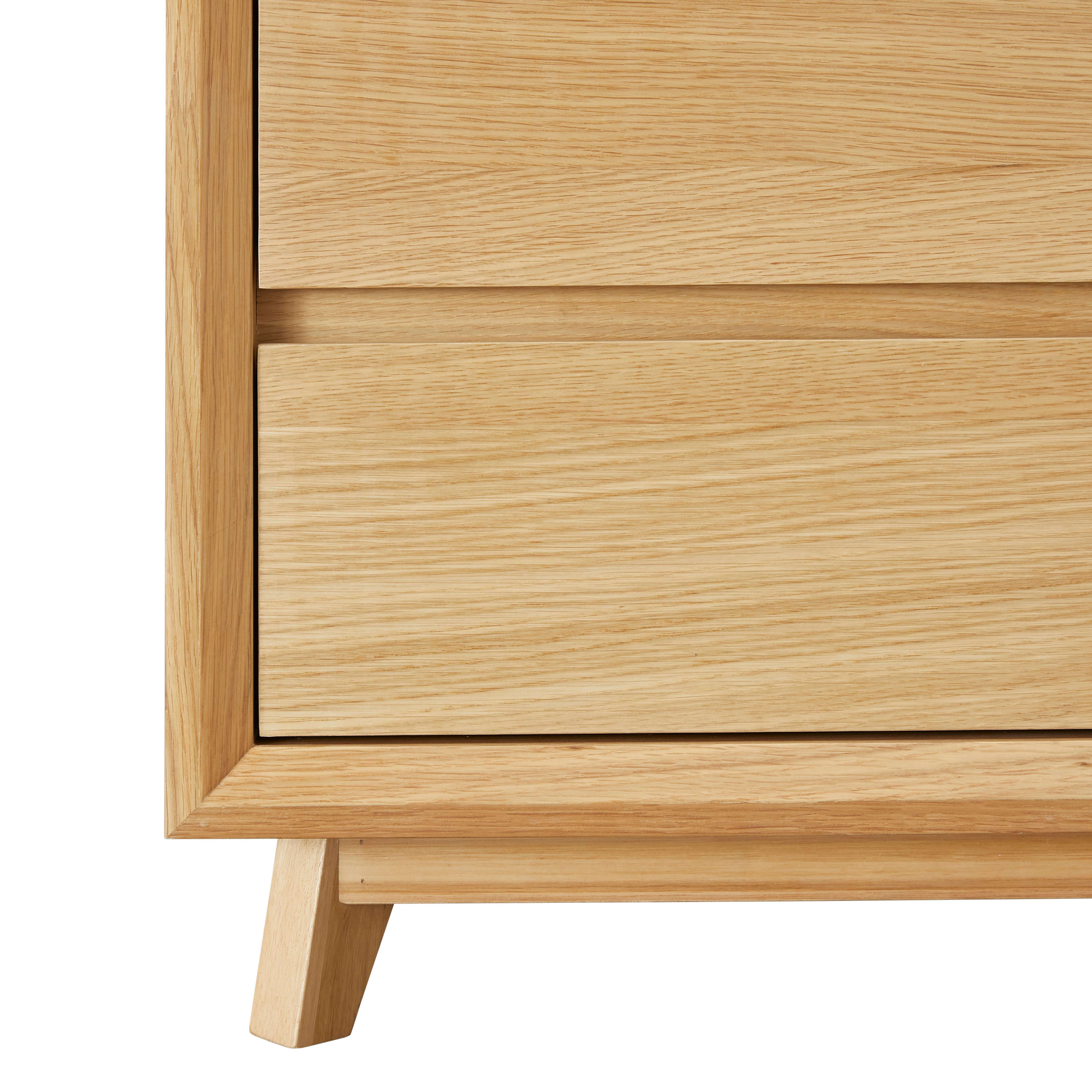 Shop Morgan Oak Bedside Table - 2 Drawer at Sleeping Giant Australia