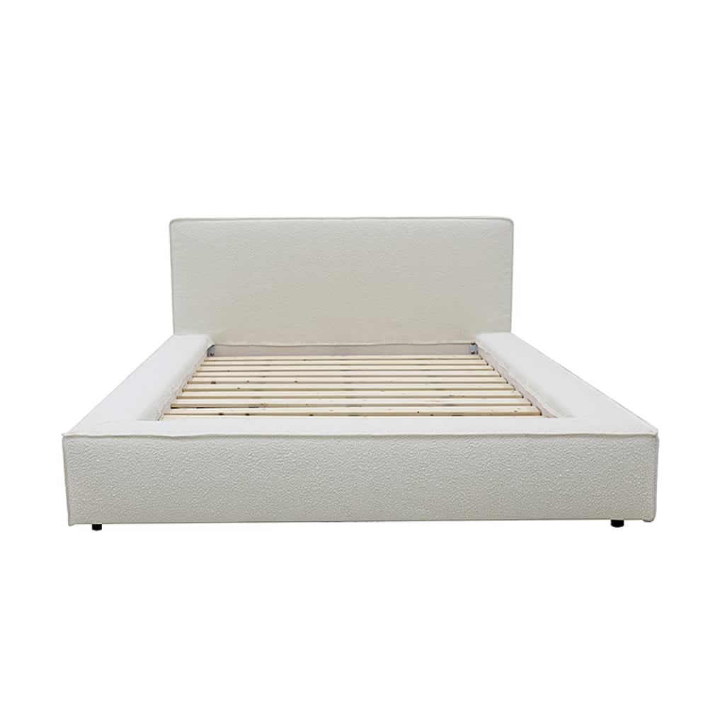 Shop Riley Boucle Ivory Bed Frame at Sleeping Giant Australia
