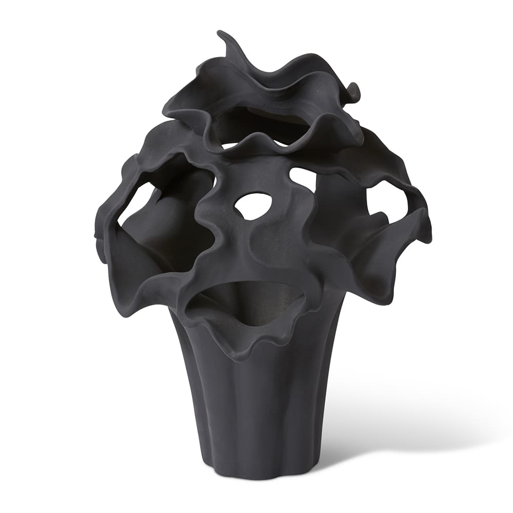 Buy Flora (DS) Vessel Black - 40 x 37 x 49cm - Elme Living Australia