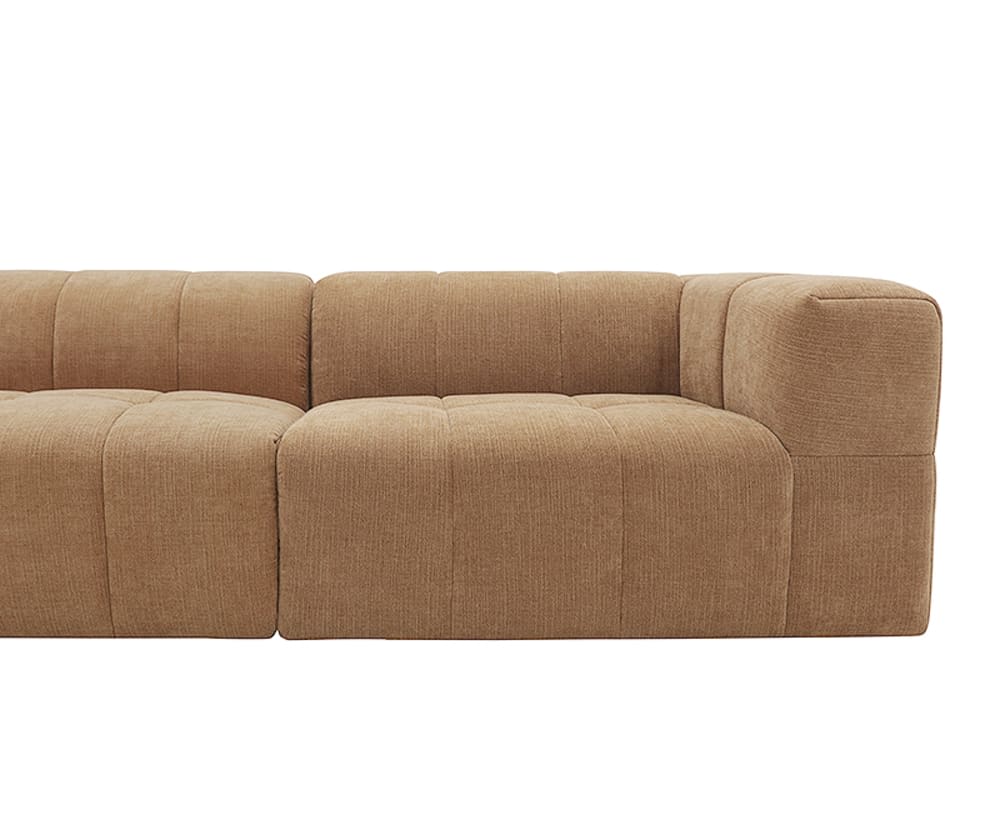 Buy Lucello Tribute Chestnut Modular Sofa with Ottoman - 3 Piece ...