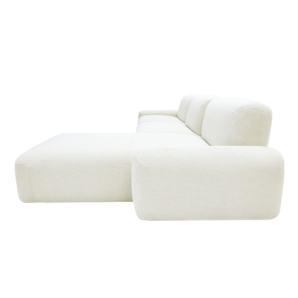 Buy Beckett Noa Fog Chaise Sofa - 3 Seater - James Lane Australia