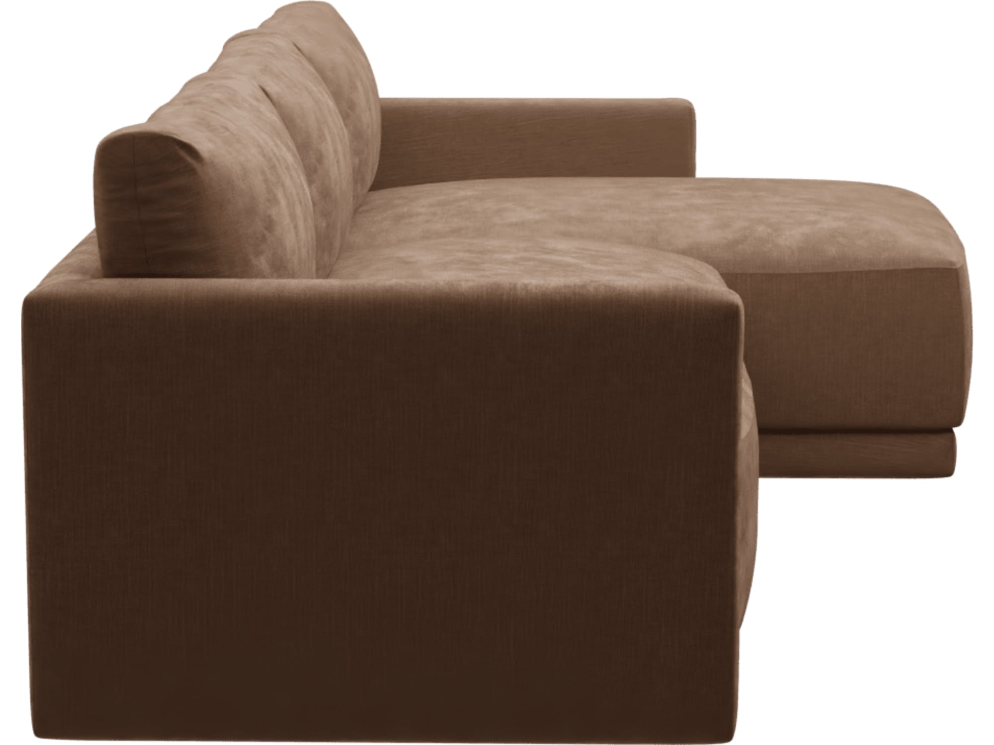 Buy Haven Tribute Chestnut Chaise Sofa - 3 Seater - James Lane Australia