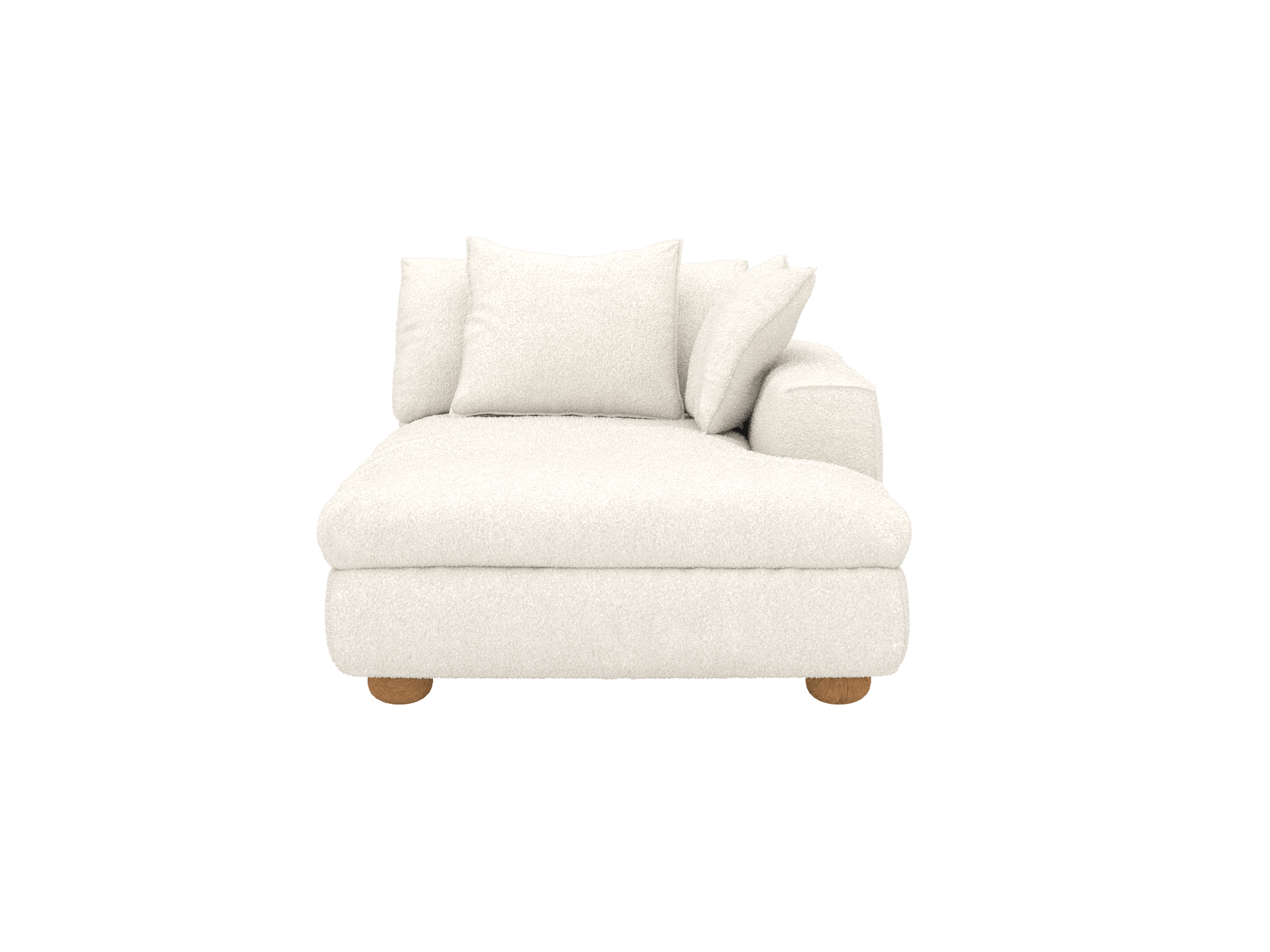 Buy Tully MKII Boucle Ivory Sofa Module Chaise RAF - James Lane Australia