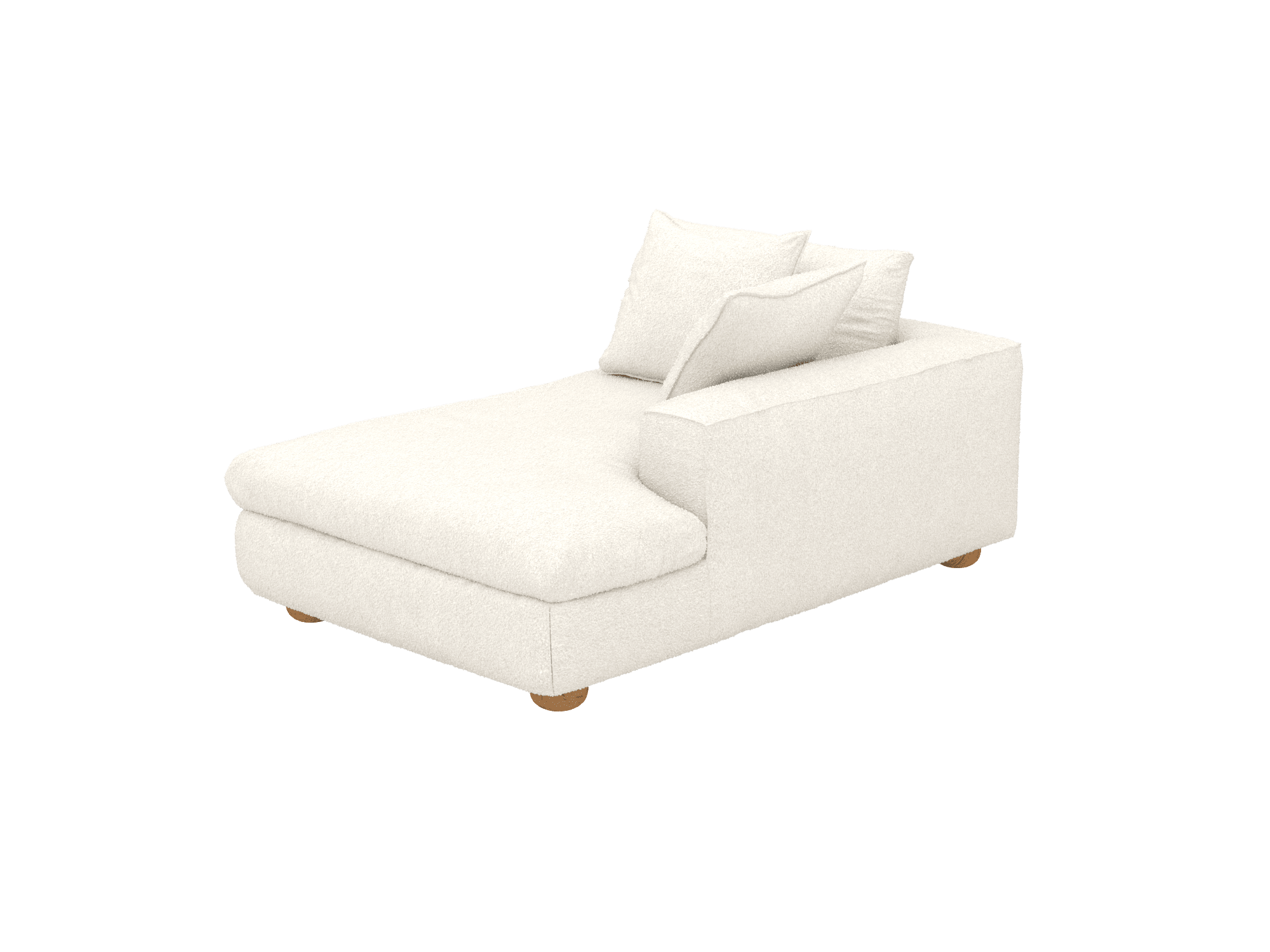 Buy Tully MKII Boucle Ivory Sofa Module Chaise RAF - James Lane Australia