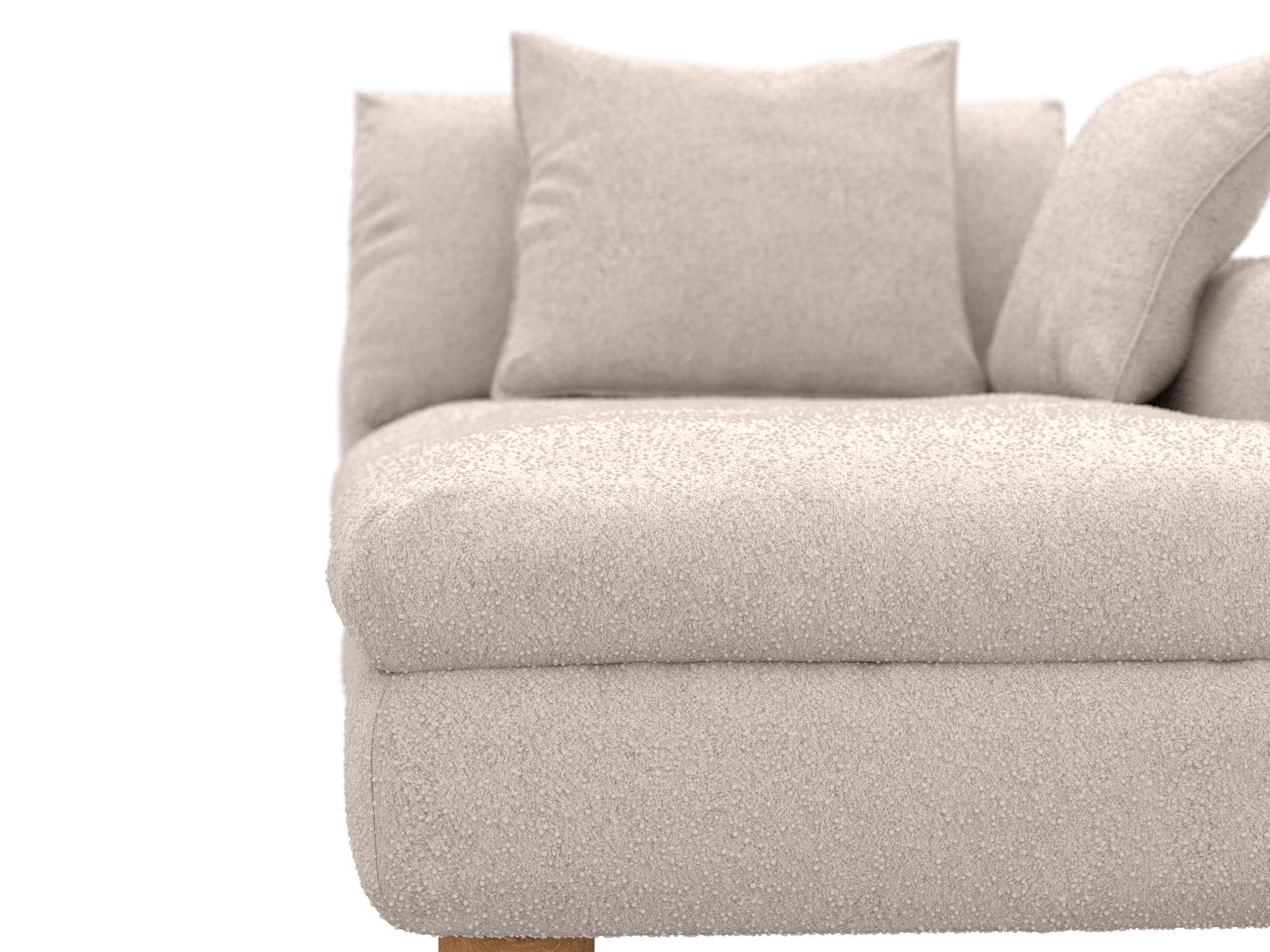 Buy Tully MKII Boucle Pumice Sofa Module Chaise RAF - James Lane Australia