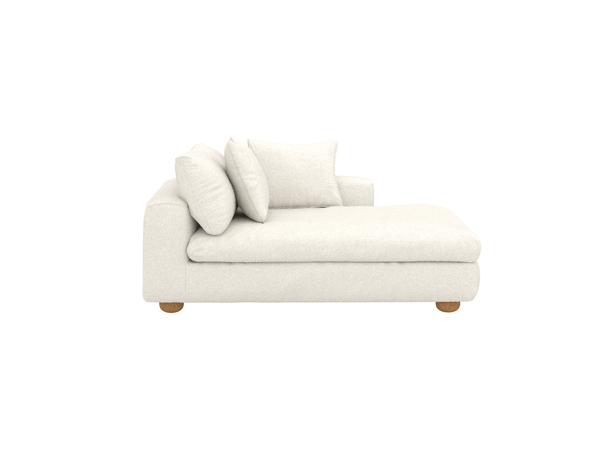 Buy Tully MKII Boucle Ivory Sofa Module Chaise RAF - James Lane Australia