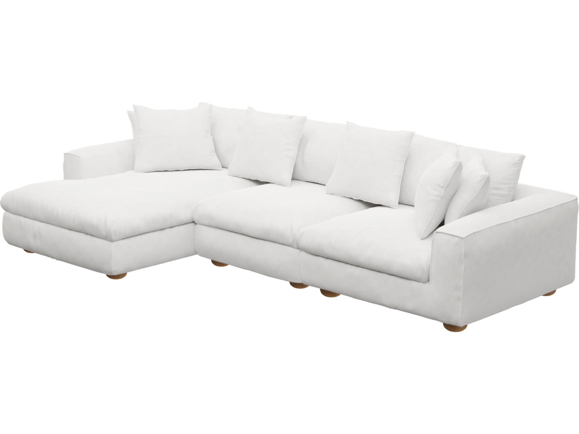 Buy Tully Noa Fog Chaise Sofa - 3 Seater - James Lane Australia