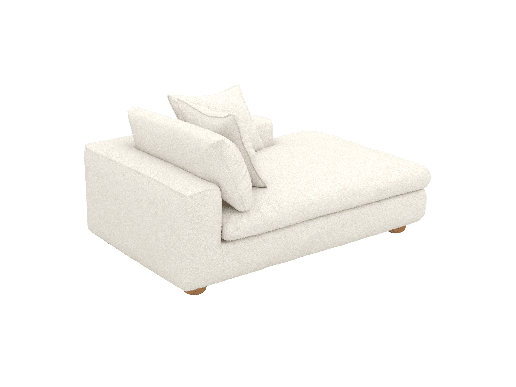 Buy Tully MKII Boucle Ivory Sofa Module Chaise RAF - James Lane Australia