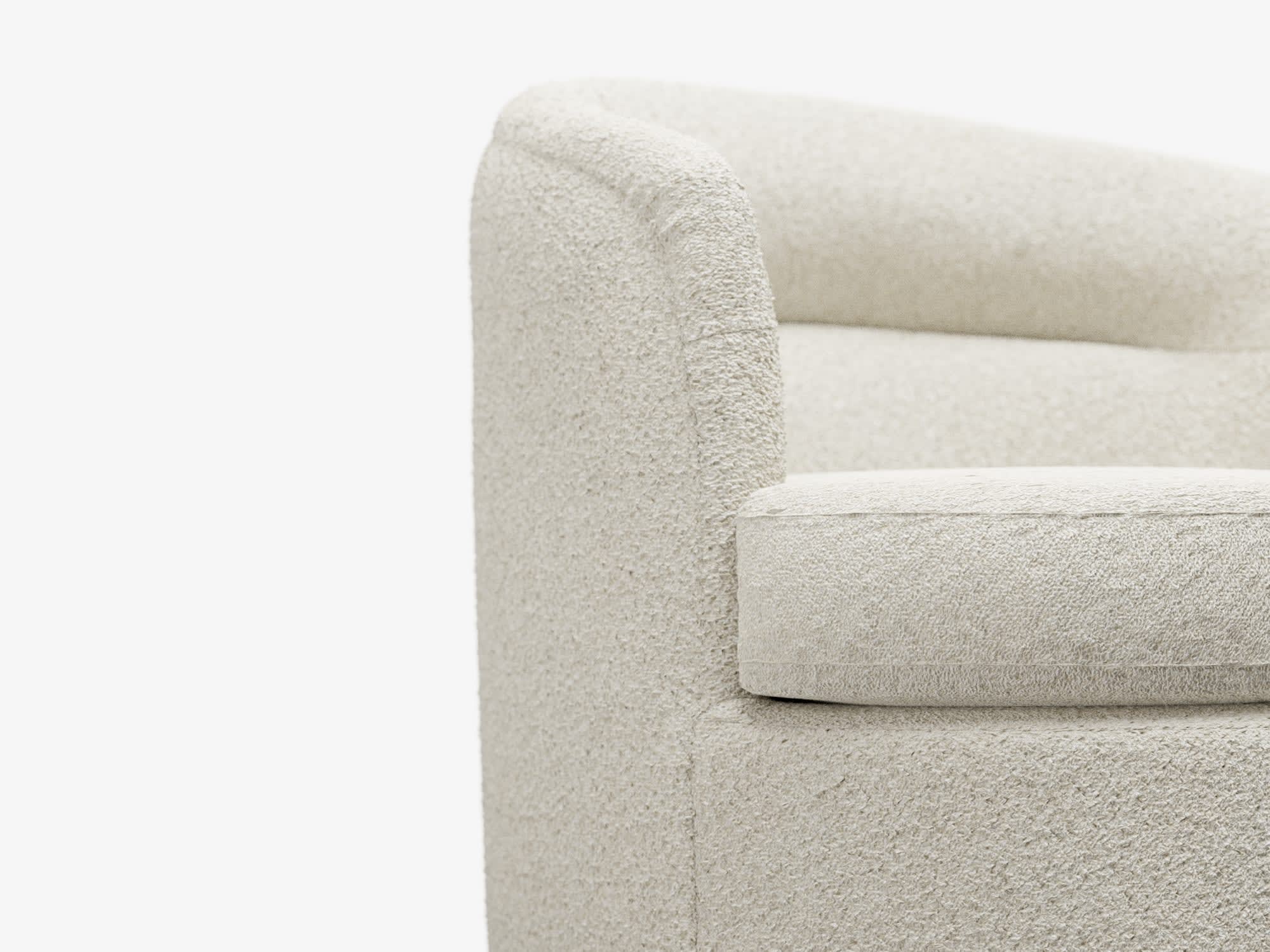 Shop Penelope Swivel Chair Boucle Ivory at Sleeping Giant Australia